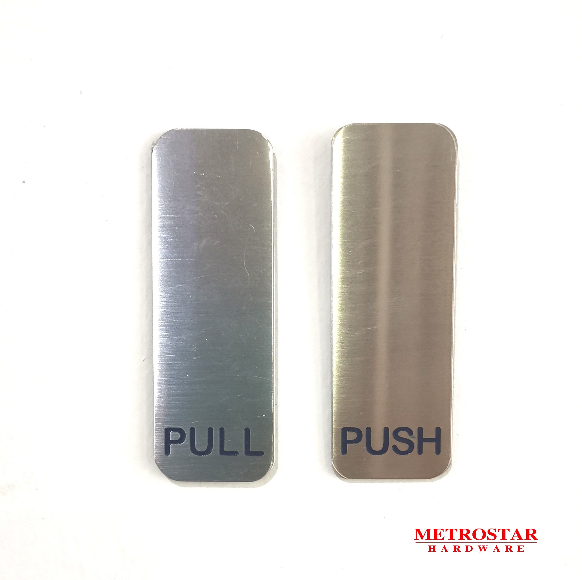 Stainless Steel Grade 304 Signage Horizontal "Push" & "Pull"