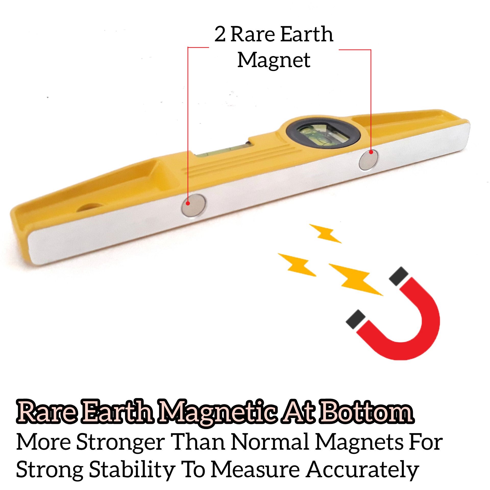 10INCH HEAVY DUTY MAGNETIC LEVER RULER FOR LEVERING LEVEL CONSTRUCTION ...