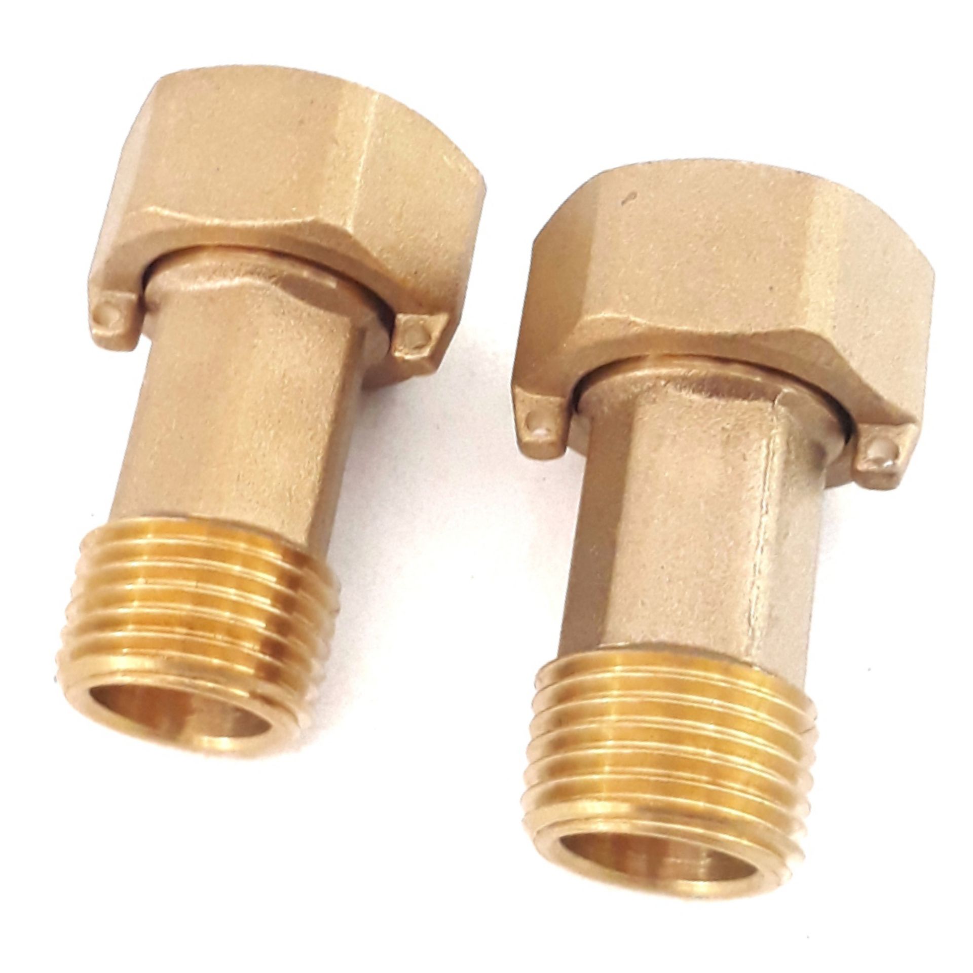 BRASS METER COUPLING SET FOR WATER METER FITTING NUT COUPLING
